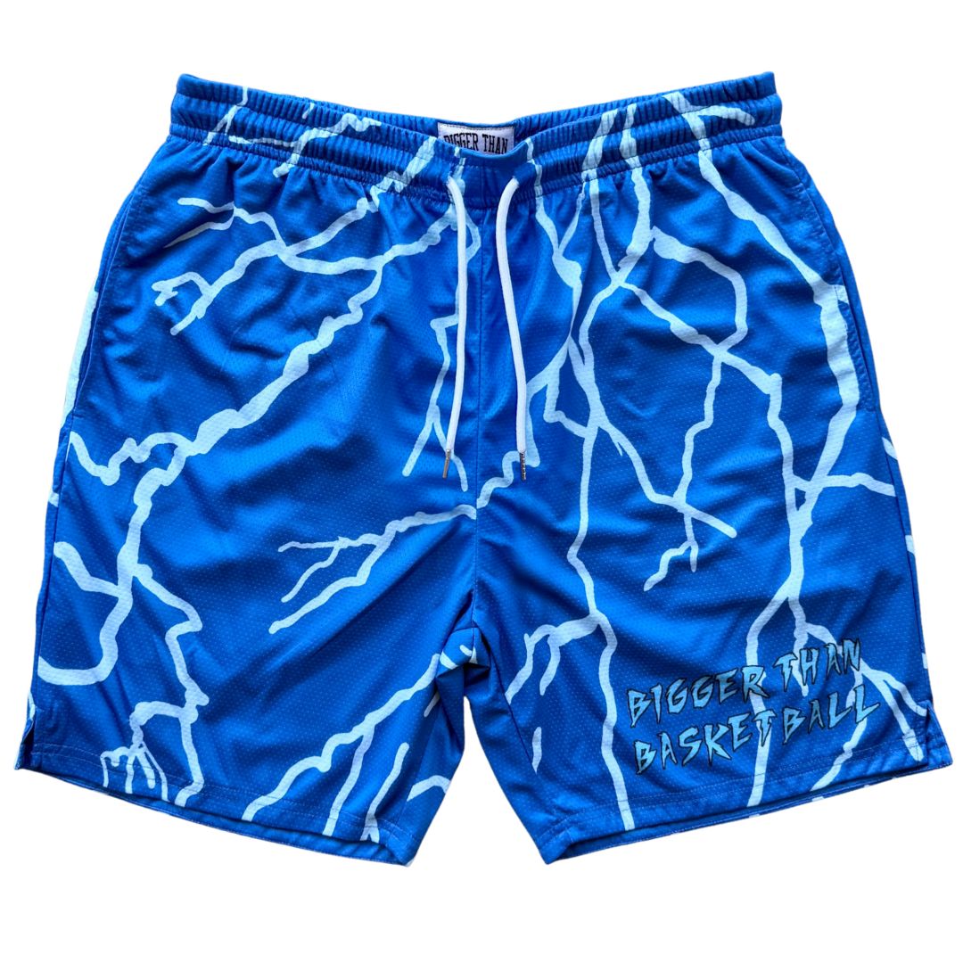 Lightning Strike - Shorts - Blue – Bigger Than Basketball